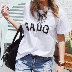 Tops | Zara Sequin Gang Tee | Poshmark